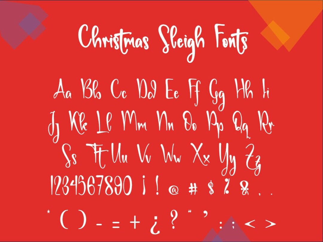 Christmas Sleigh Fonts - Etsy