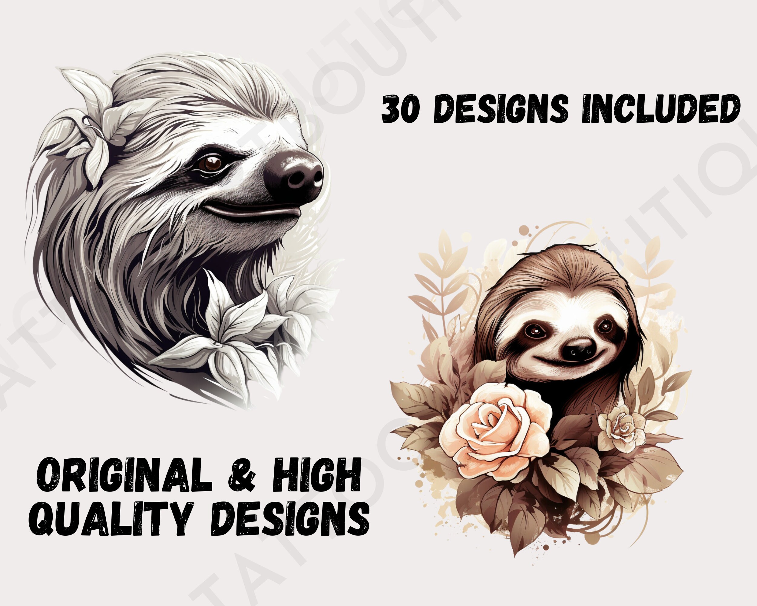 Sloth Art Prints, Tattoo Designs, Tattoo Ideas, Tattoo Flash, Sloth Art ...
