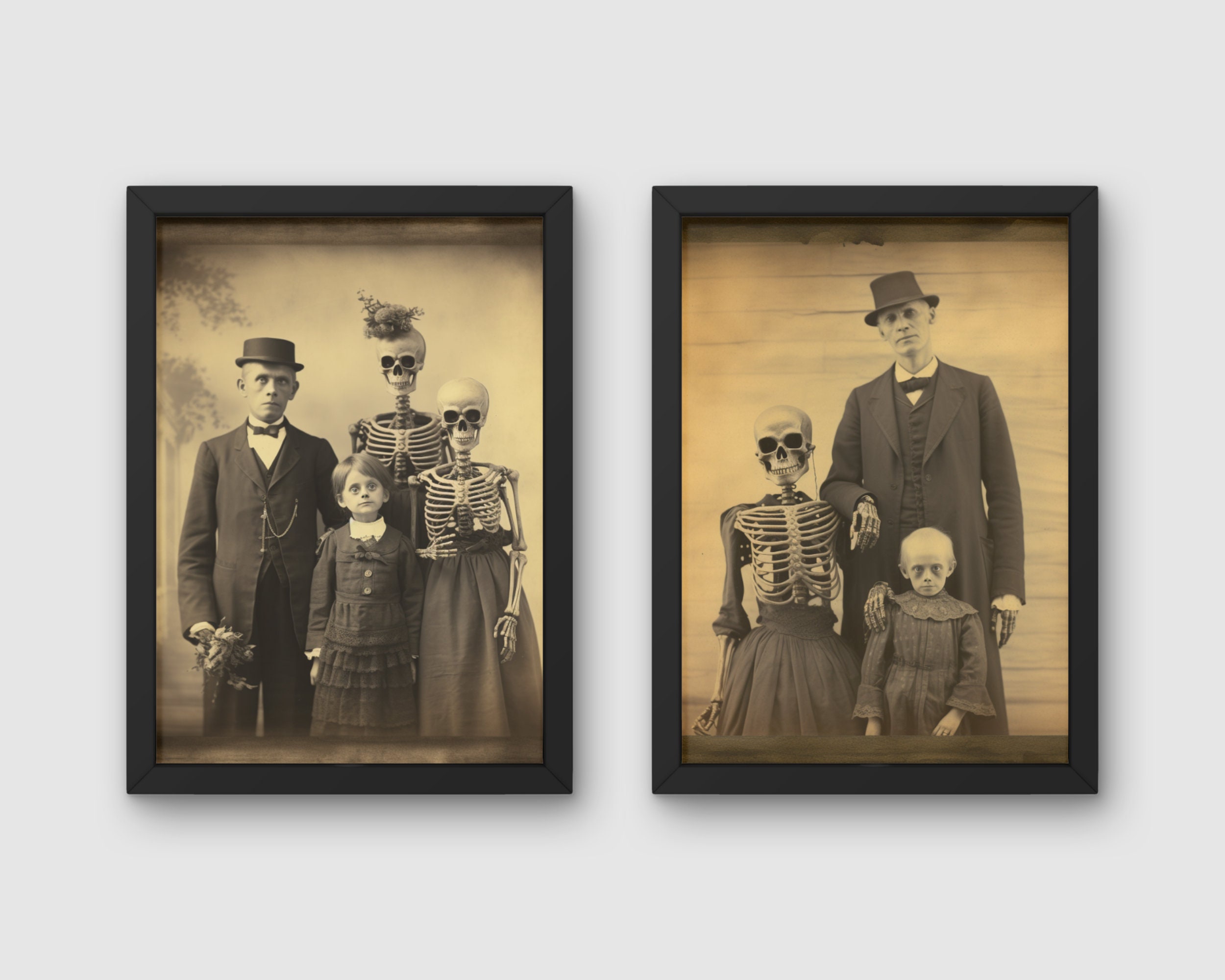 10 Skeleton Family Portrait Skeleton Print PNG Skeleton Family Prints ...