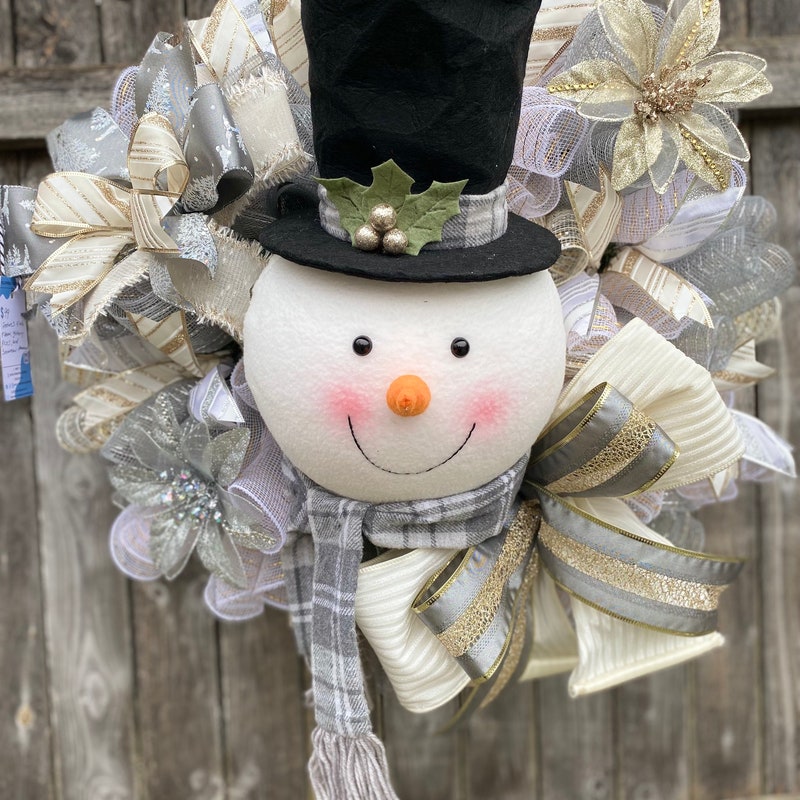 Snowman Head Tree Topper - Etsy