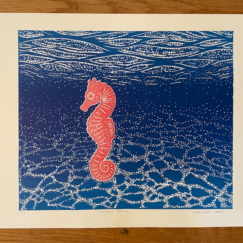 Seahorse Art Print - Etsy