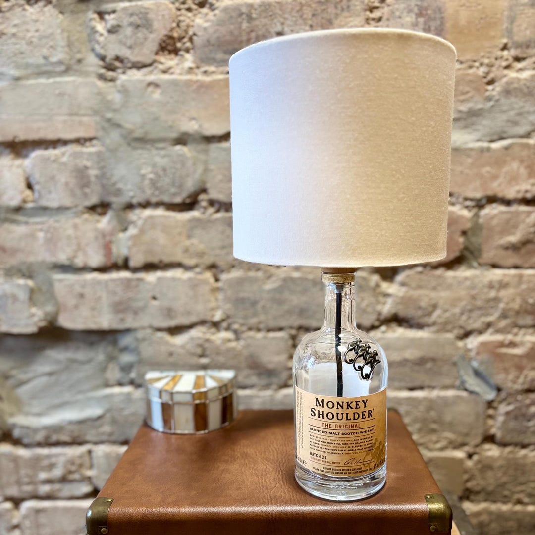 Monkey Shoulder Blended Malt Whisky Bottle Lamp With Choice Shade - Etsy