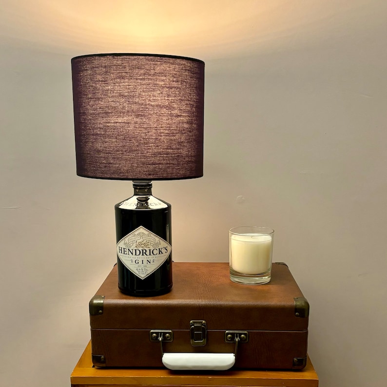 Hendricks Gin Bottle Lamp With Choice of Shade - Etsy