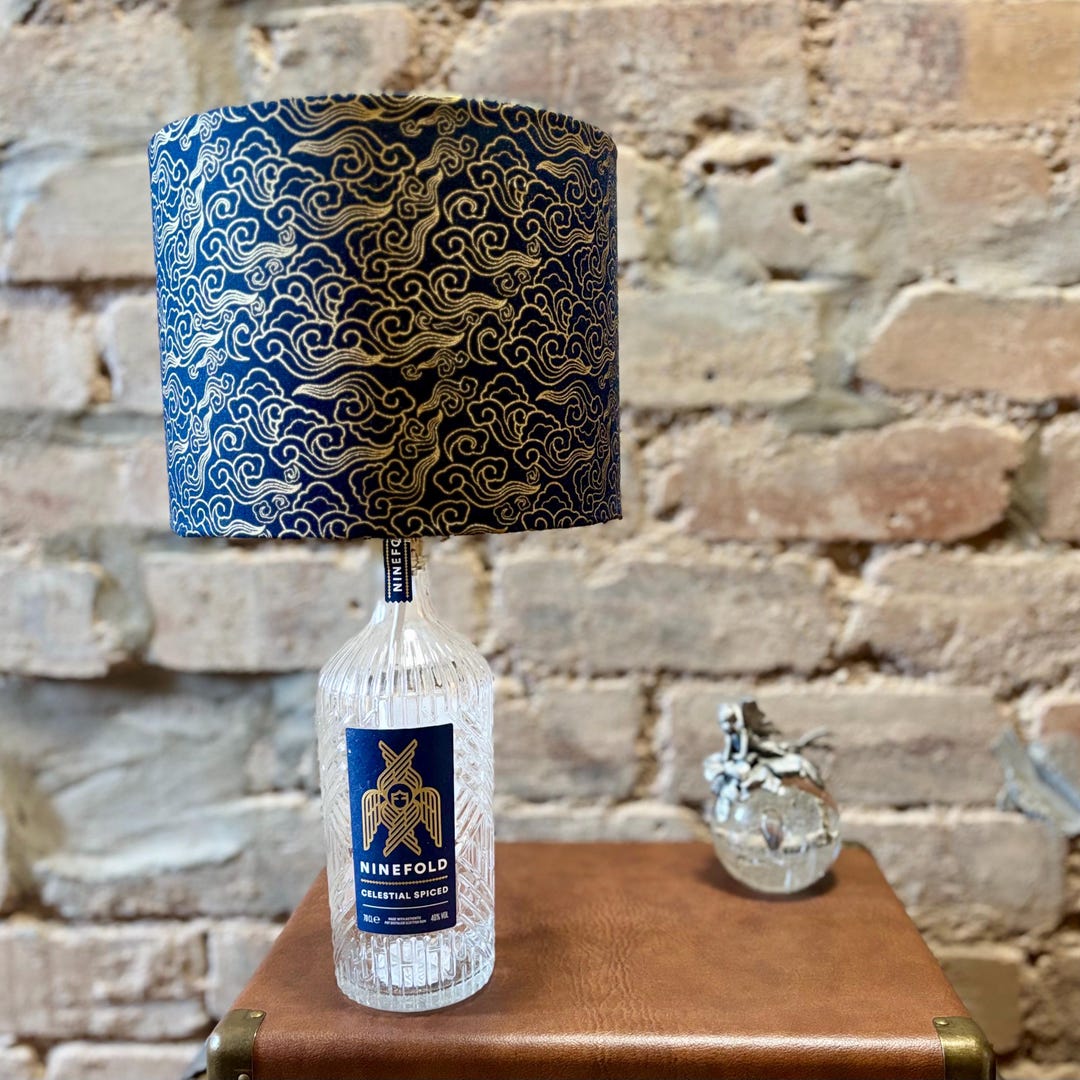 Ninefold Celestial Spiced Scottish Rum Bottle Lamp With Choice of Shade ...