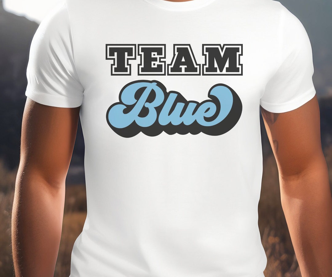 Team Blue Gender Reveal Adult Softstyle Shirt | Birth Announcement Tee ...
