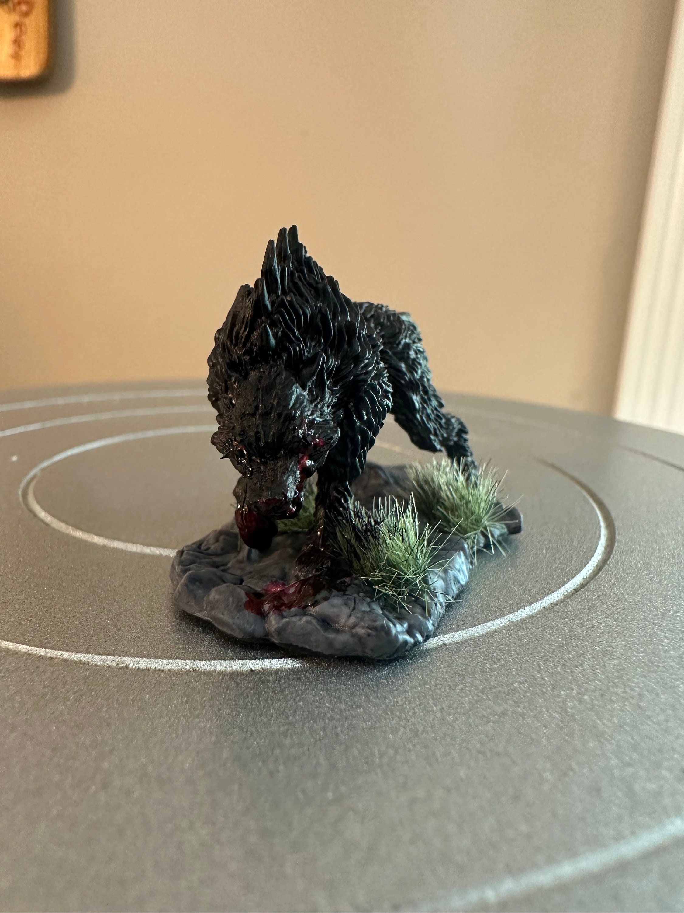 Brown Dire Wolf With Missing Eye and Blood - Etsy