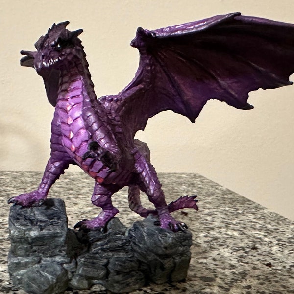 Purple Dragon Miniature - Etsy
