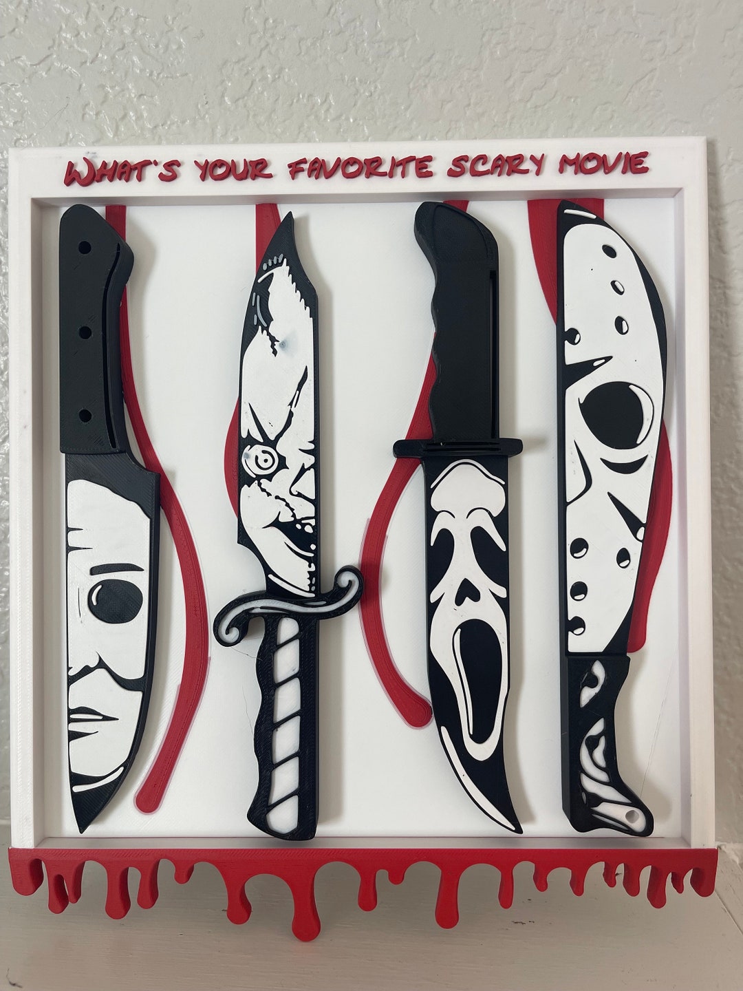 Horror Movie Decoration Knife Frame - Etsy
