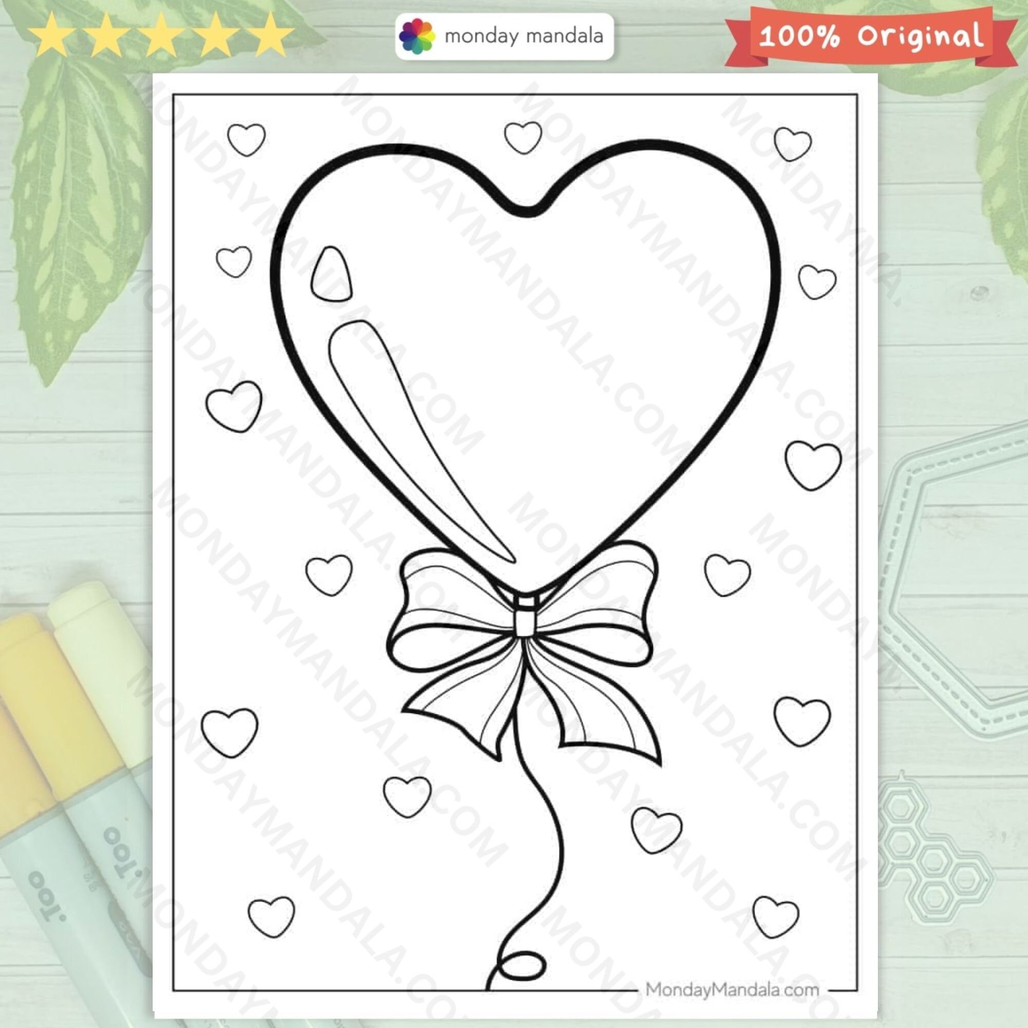 Balloon Coloring Book Kids Coloring Page Toy Coloring Bundle Birthday ...