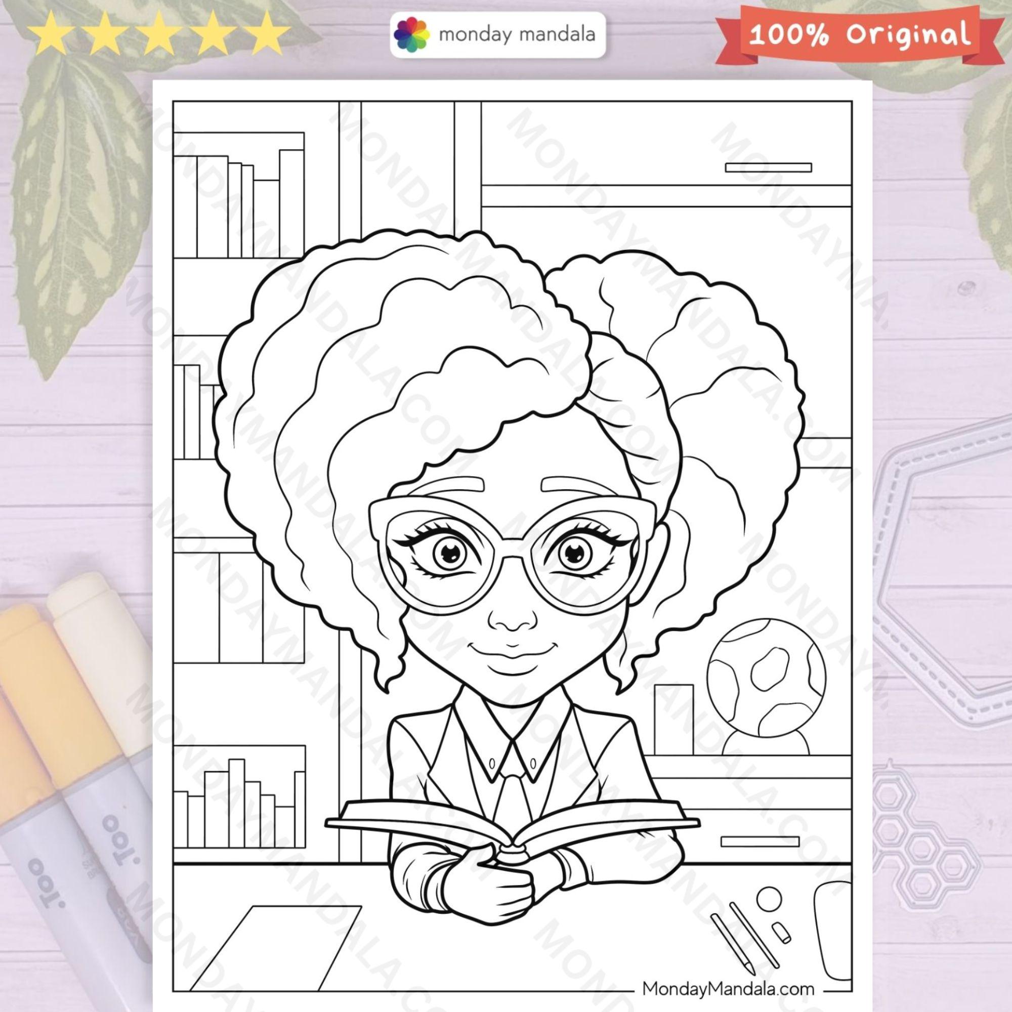 Black Girl and Boy Coloring Book People Coloring Page African American ...