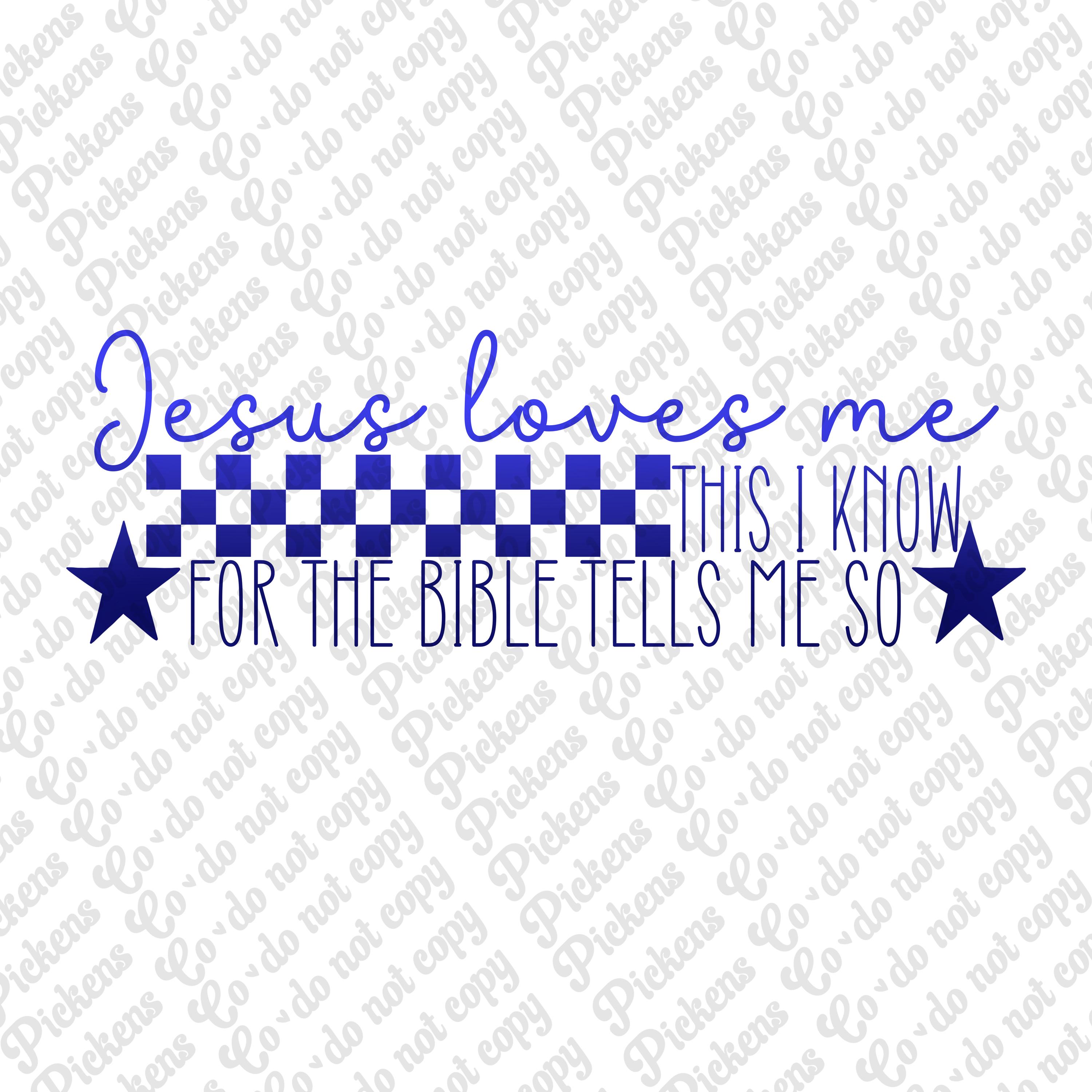 Jesus Loves Me Png With Checkerboard Bundle - Etsy