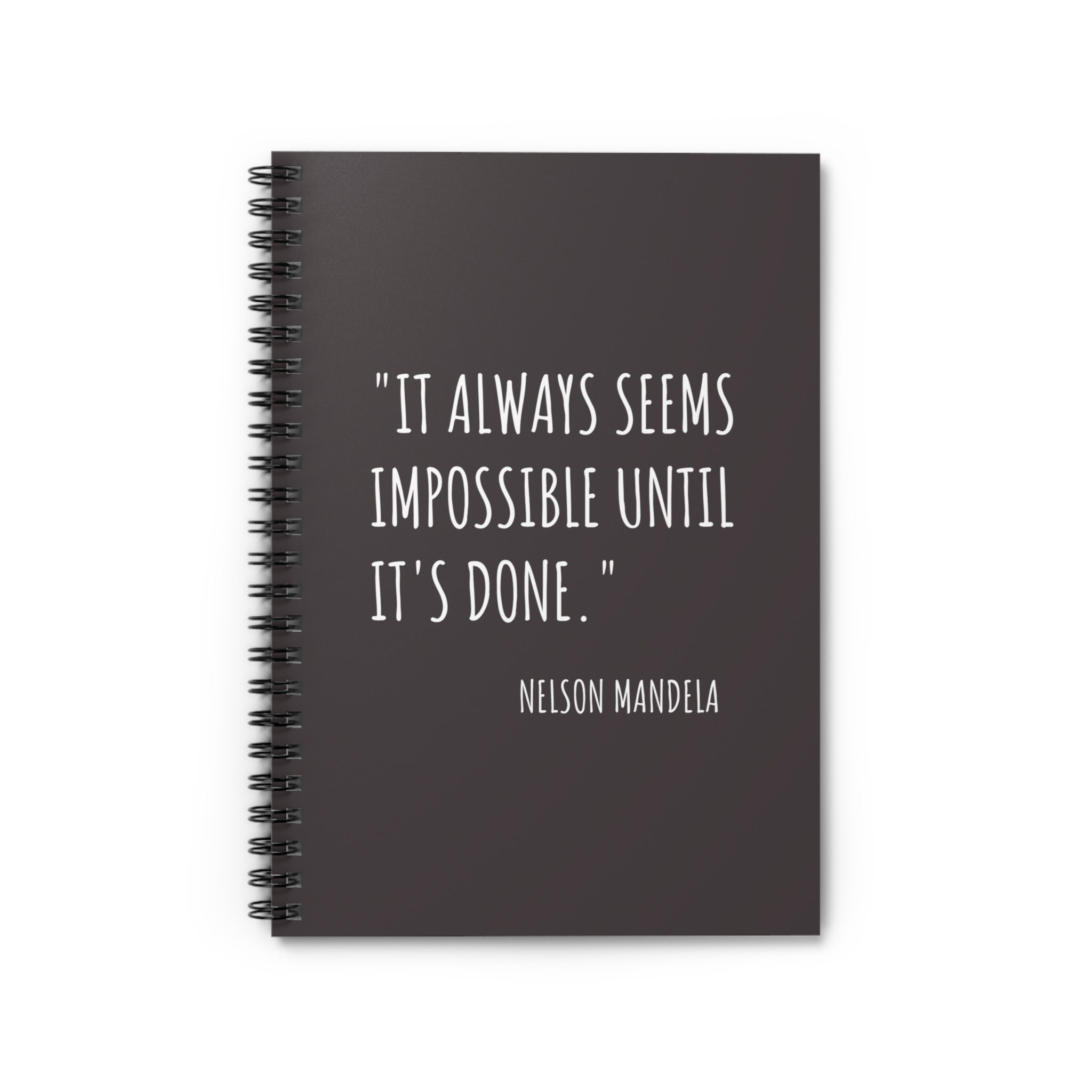 Spiral Notebook With Inspirational Quote by Nelson Mandela 118 Ruled ...
