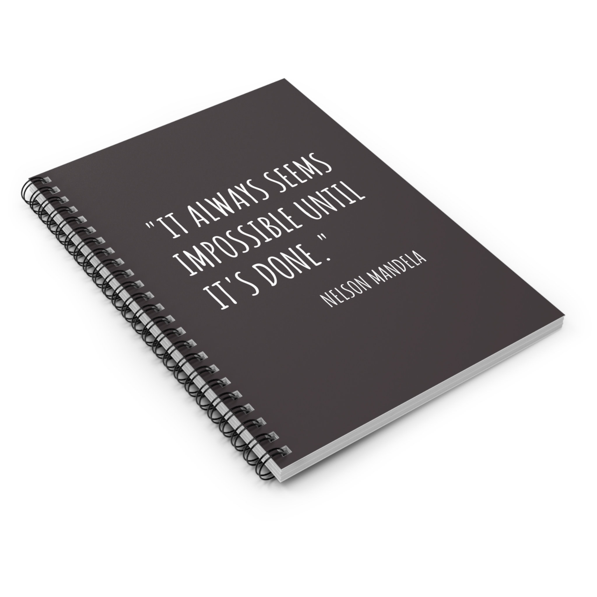 Spiral Notebook With Inspirational Quote by Nelson Mandela 118 Ruled ...