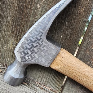 Laser Engraved 16oz Claw Hammer Steel Head With Diamond Geometric ...