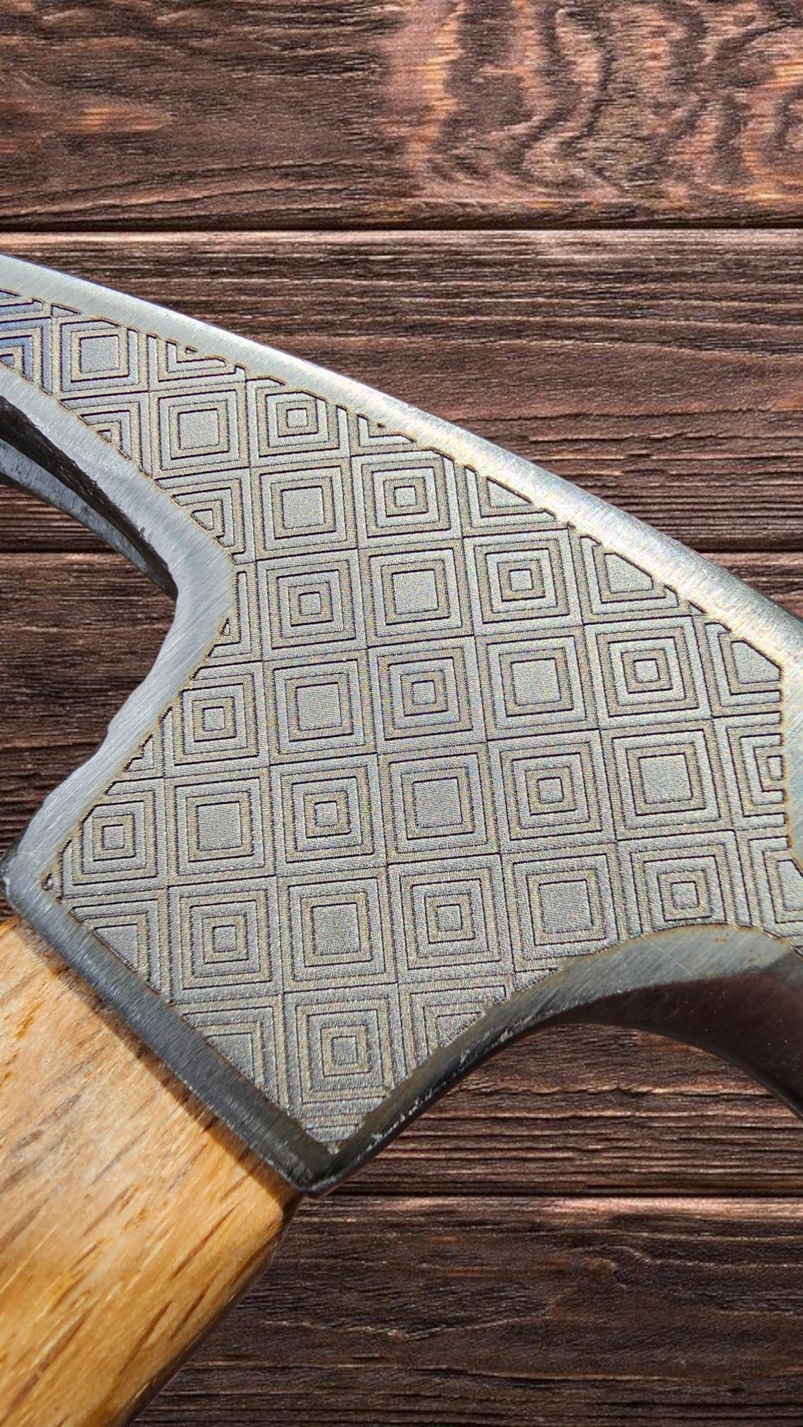 Laser Engraved 16oz Claw Hammer Steel Head With Diamond Geometric ...