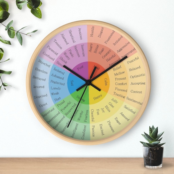 Wheel of Emotion Clock - Etsy Canada