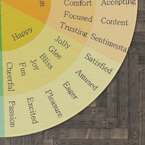 Emotion Wheel Round Rug Feel Wheel Therapy Tool Mental - Etsy