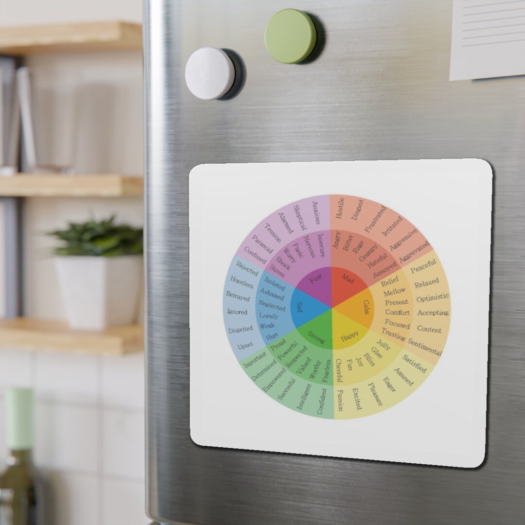 Emotion Wheel Magnet Feel Wheel Therapy Tool Mental - Etsy