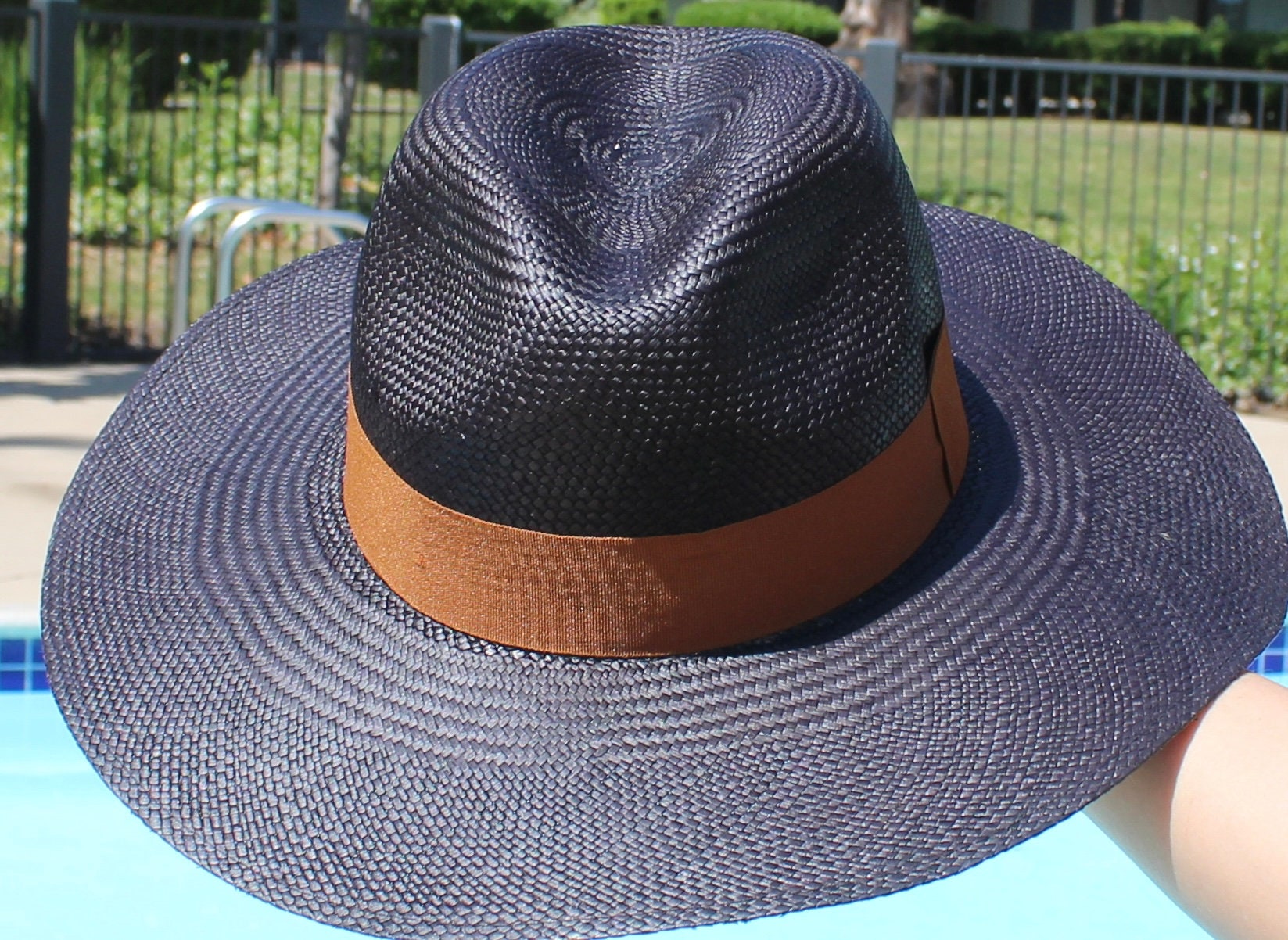 Black Ecuadorian Panama Hat - Etsy