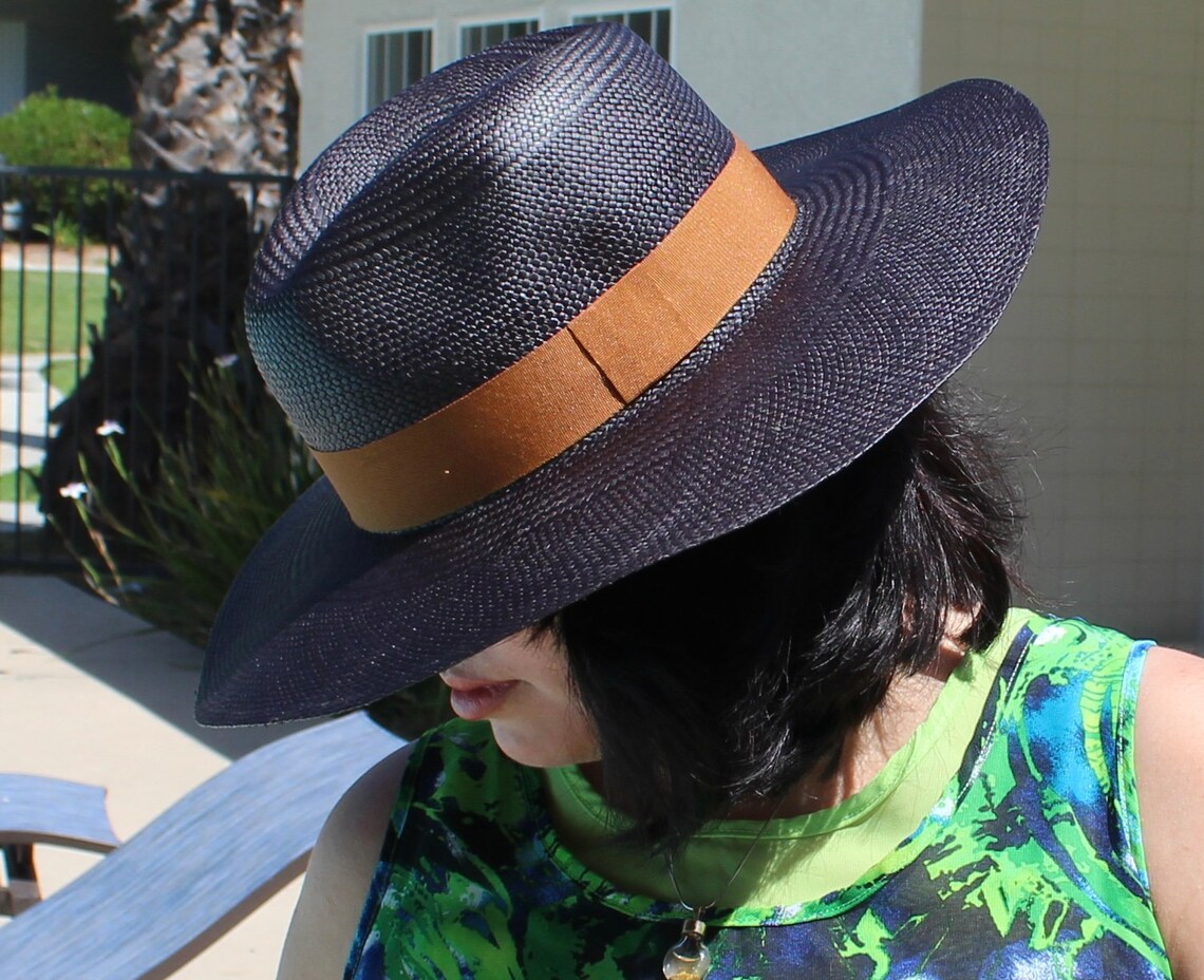 Black Ecuadorian Panama Hat - Etsy