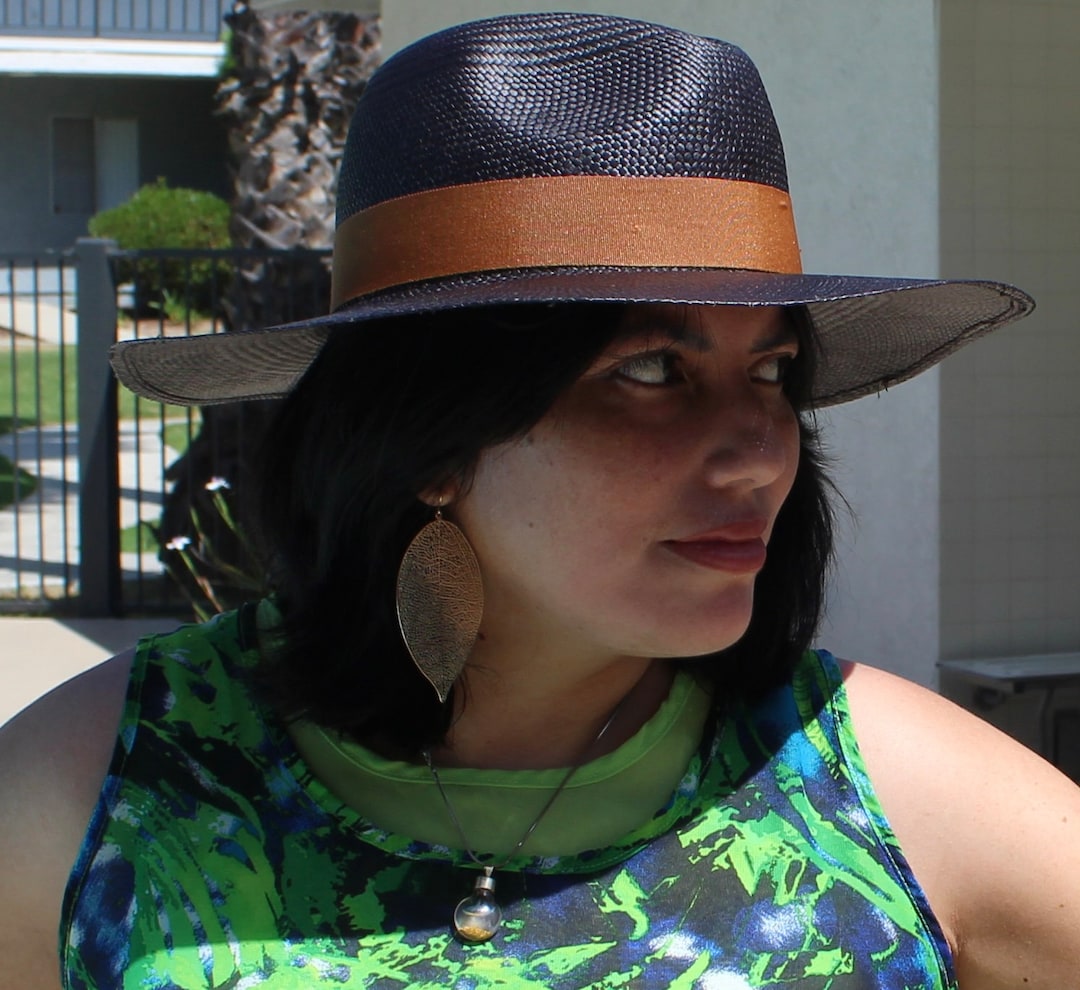 Black Ecuadorian Panama Hat - Etsy