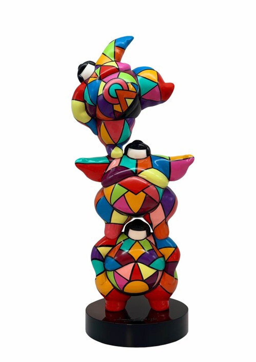 POP Sculpture Multicolour Sumo Totem, Hand-painted With Acrylic Colors ...