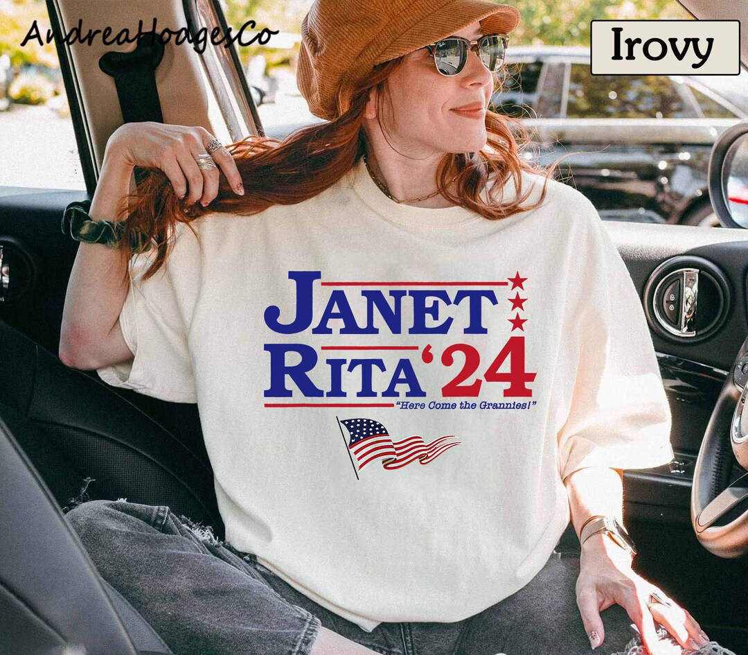 Comfort Colors® Janet and Rita for President 2024 Shirt, Grannies for ...