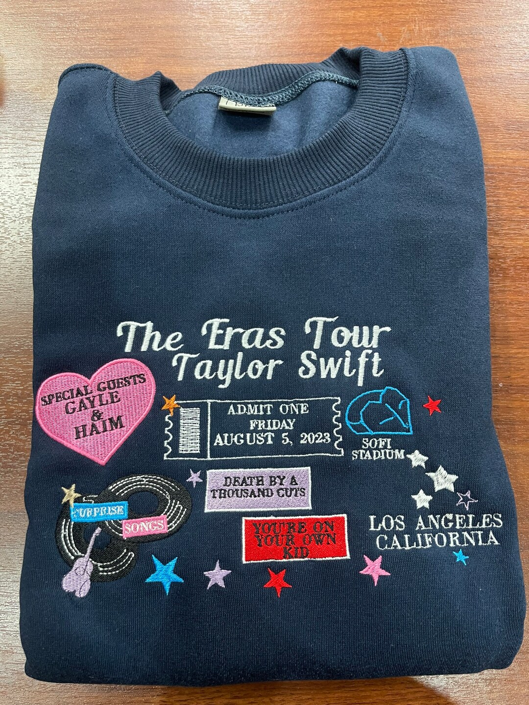 The Eras Tour Ticket Embroidered Custom Taylor Concert - Etsy