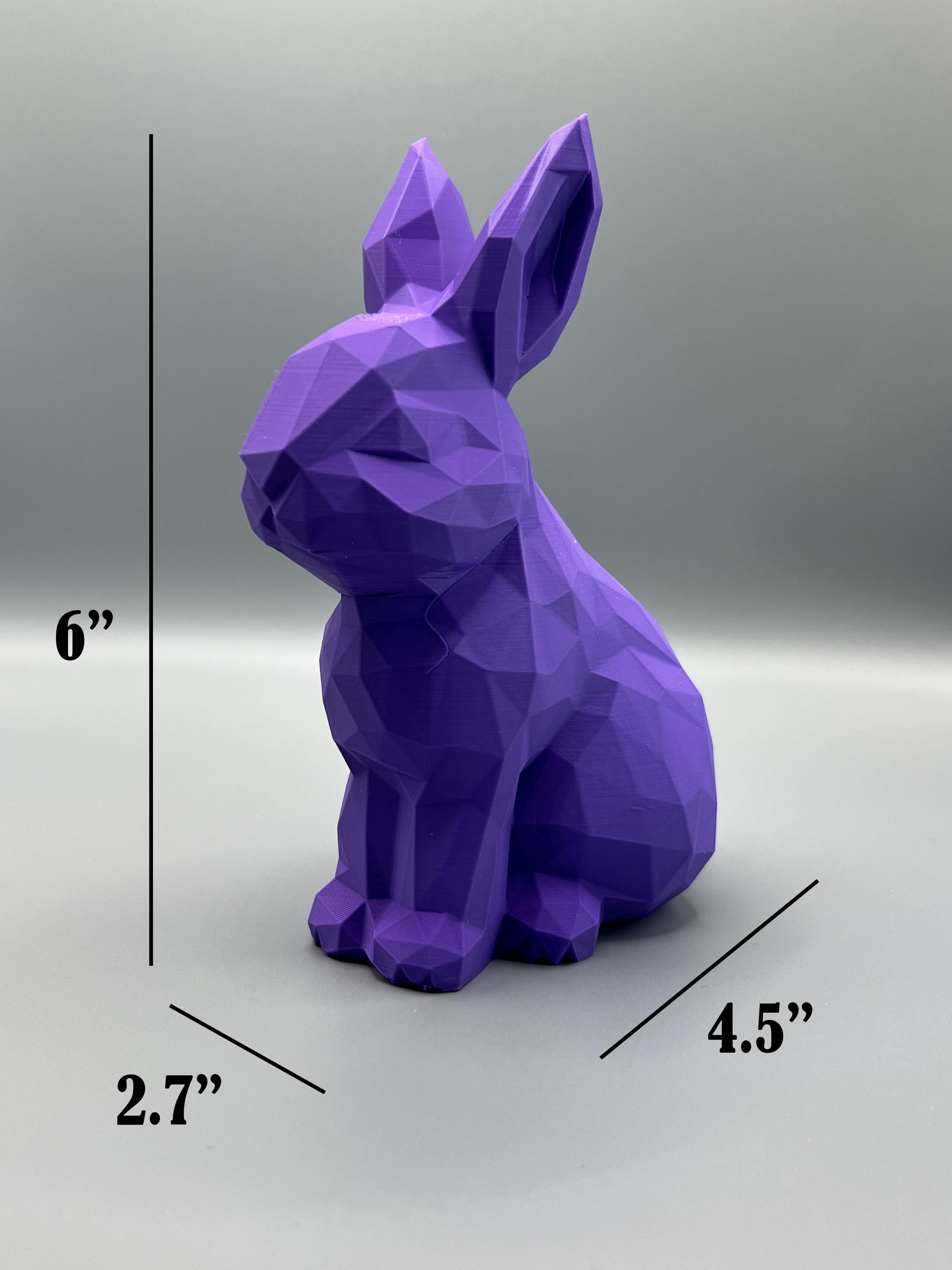 Geometric Bunny Rabbit - Easter, Home Decor, Office Decor, Gift - 3D ...