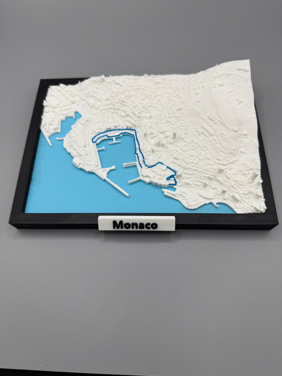 Monaco F1 Race Track Topographical 3D Map Decoration or Gift - Etsy