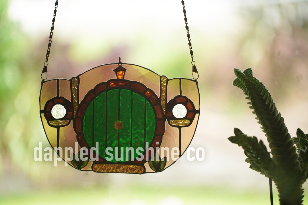 PATTERN - Hobbit Hole Bag End Stained Glass Leadlight Suncatcher HOBBY ...