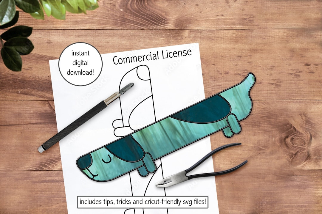 PATTERN - Bluey Long Dog Stained Glass Leadlight Suncatcher - Etsy