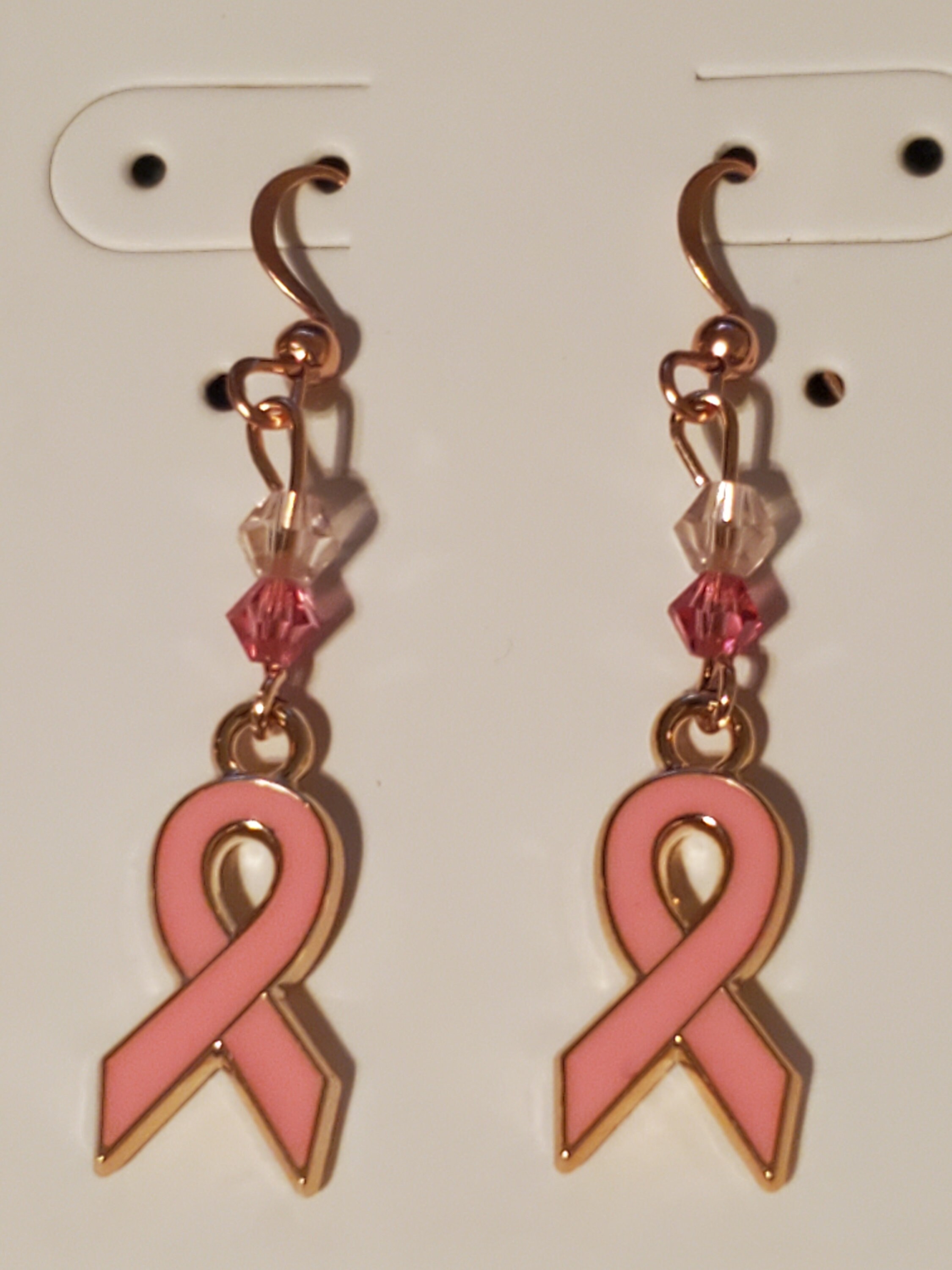 Rose Gold Pink Ribbon Jewelry - Etsy