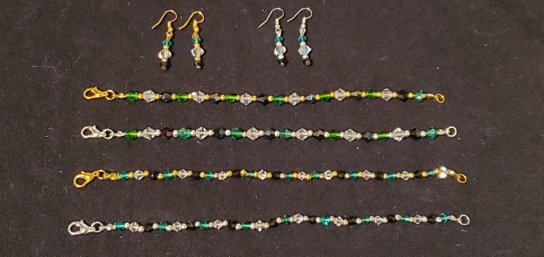 Philadelphia Eagles Team Colors Crystal Jewelry - Etsy