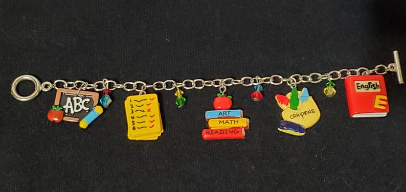 School Days Charm Bracelet - Etsy
