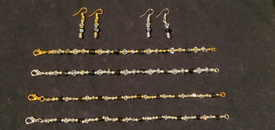 Las Vegas Raiders Team Colors Crystal Jewelry - Etsy