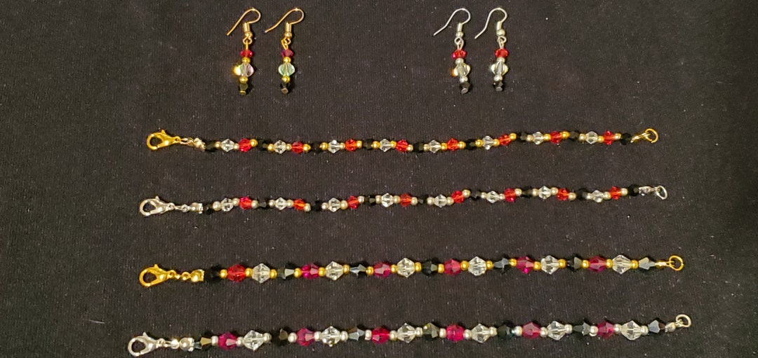 Atlanta Falcons Team Colors Crystal Jewelry - Etsy
