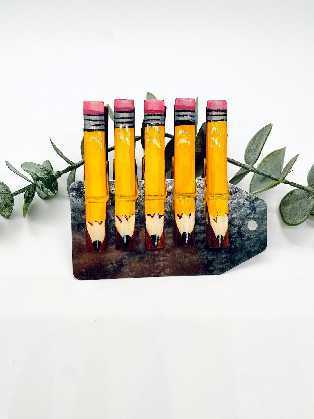 5 Hand Painted Resin Magnetic Clothes Pins - Etsy