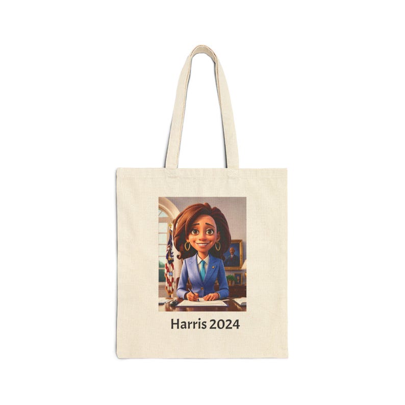 Kamala Harris 2024 Canvas Tote Bag, Political Tote, Election ...