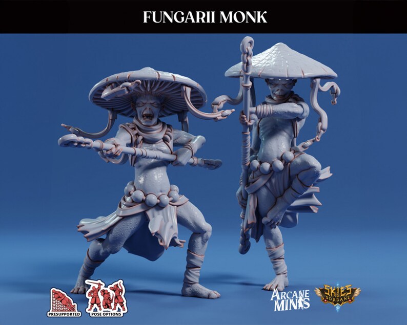 Fungarii Monks | Arcane Minis | Fantasy Miniatures | Myconid - Etsy
