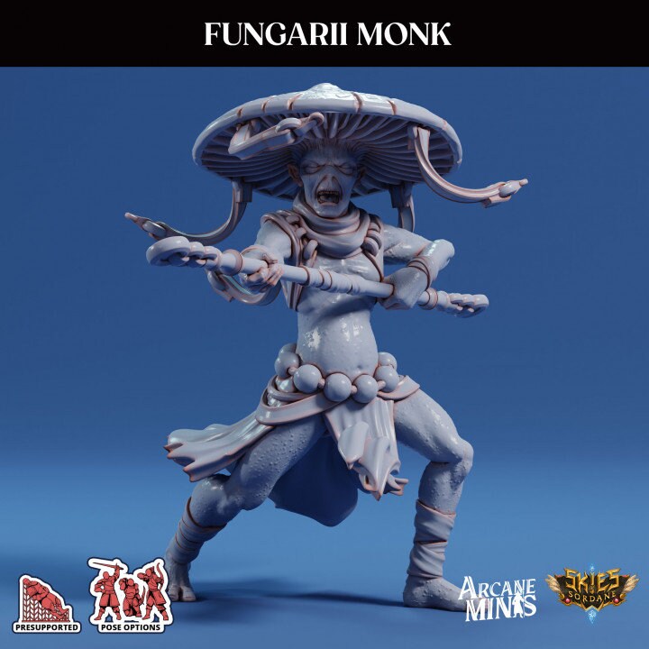 Fungarii Monks | Arcane Minis | Fantasy Miniatures | Myconid - Etsy