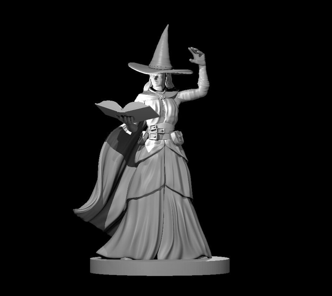 Human Female Wizard With Spellbook | Resin Miniature - Etsy