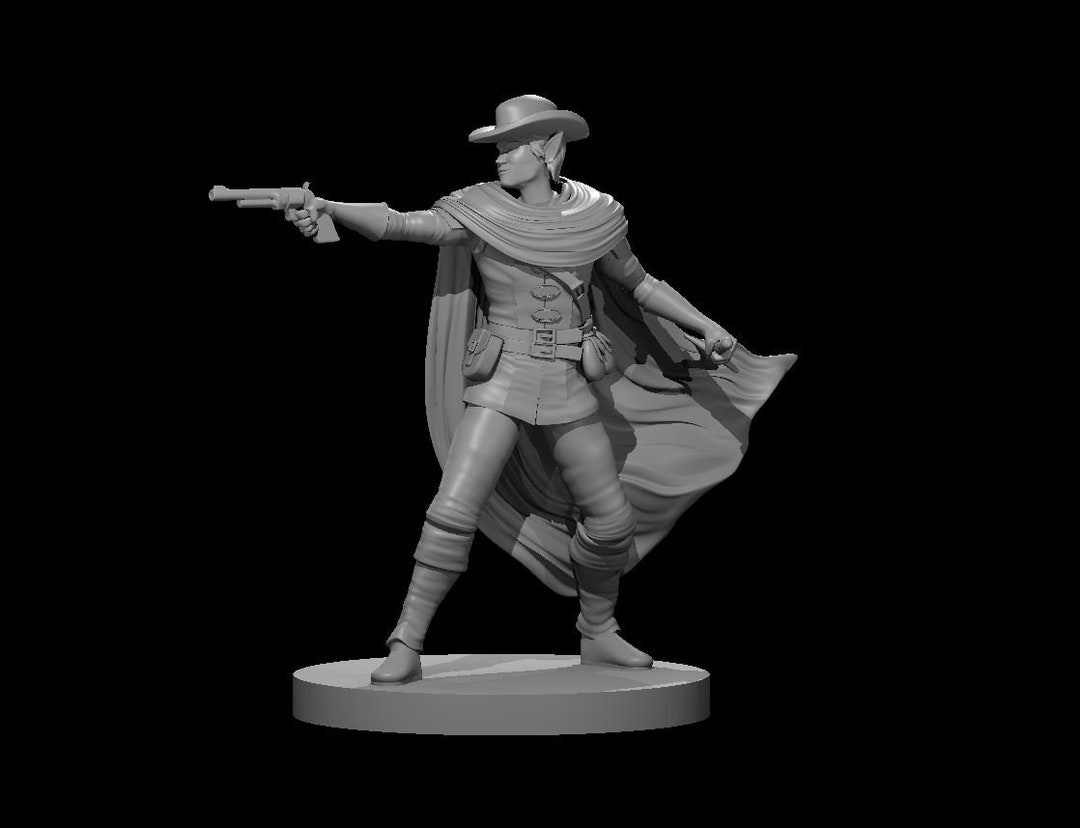 Elf Male Gunslinger | Tabletop Miniatures - Etsy