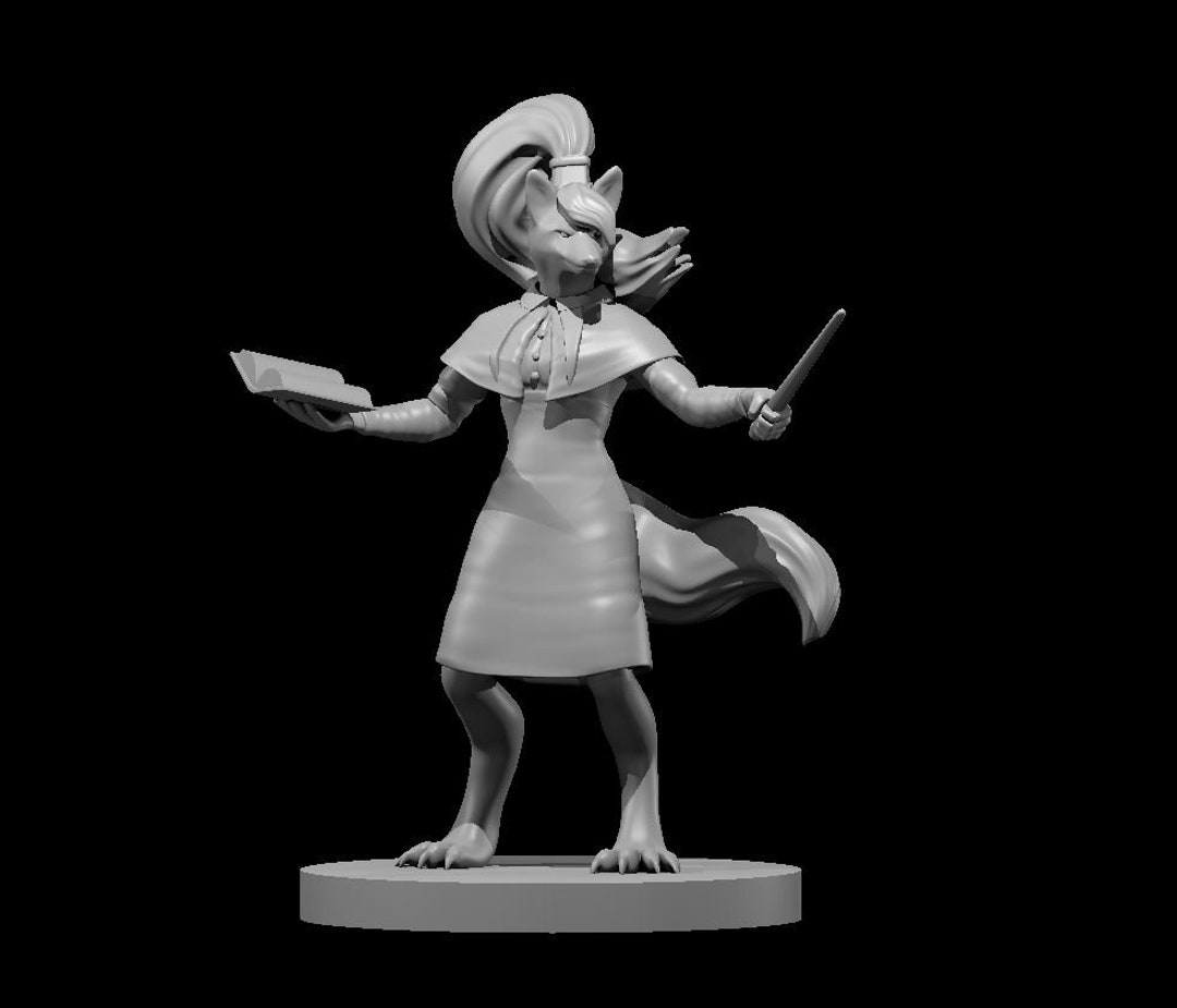 Kitsune Female Wizard Resin Miniature - Etsy
