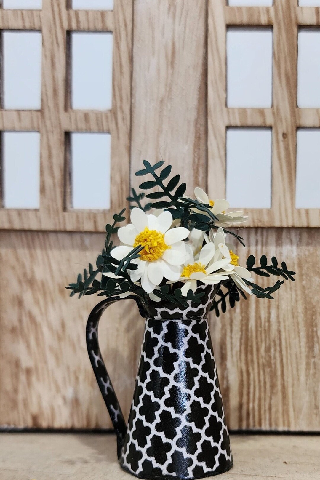 Handcrafted Miniature Paper Jug With Paper Daisies - Etsy Australia
