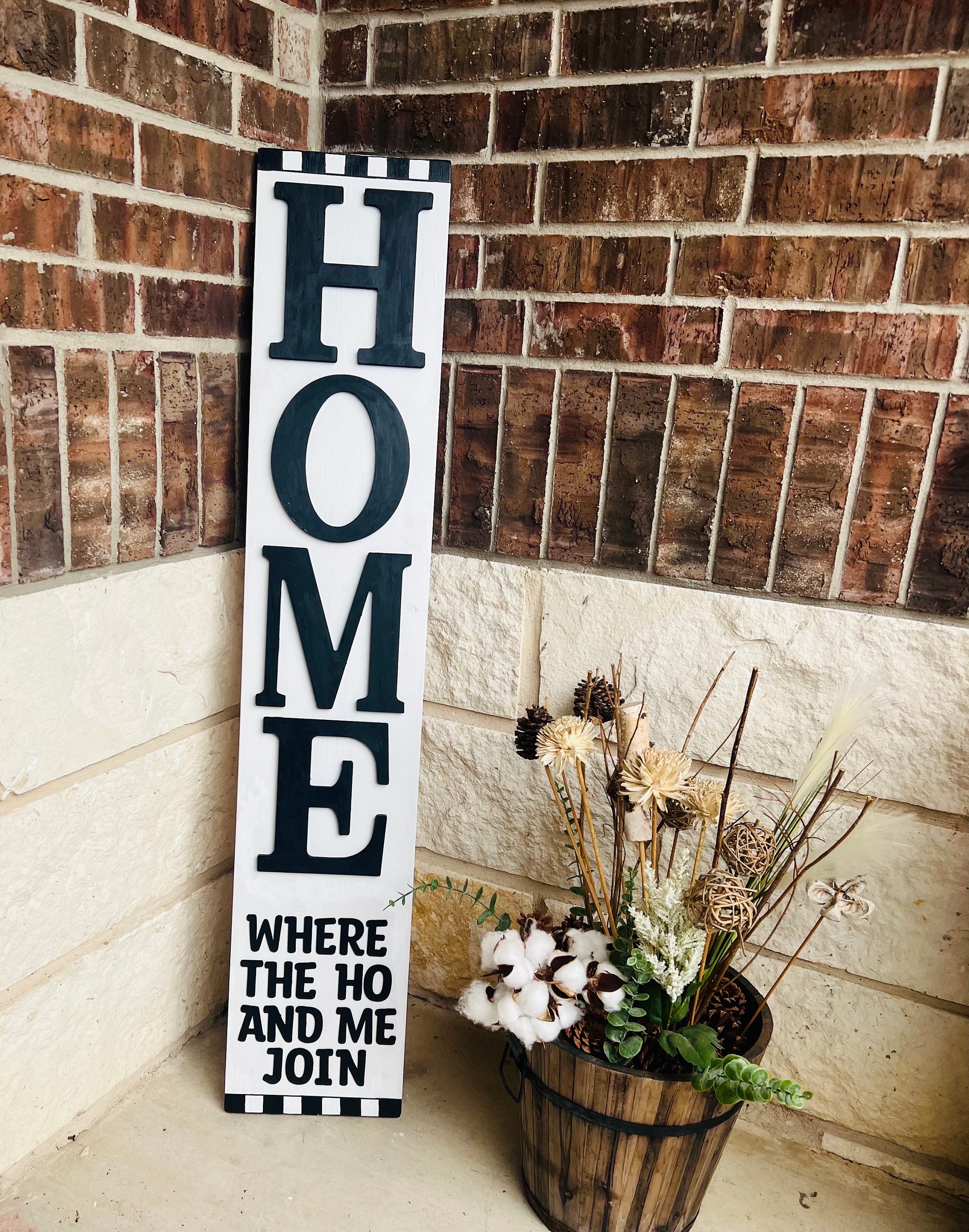 4 Ft “home” Funny Porch Leaner - Etsy