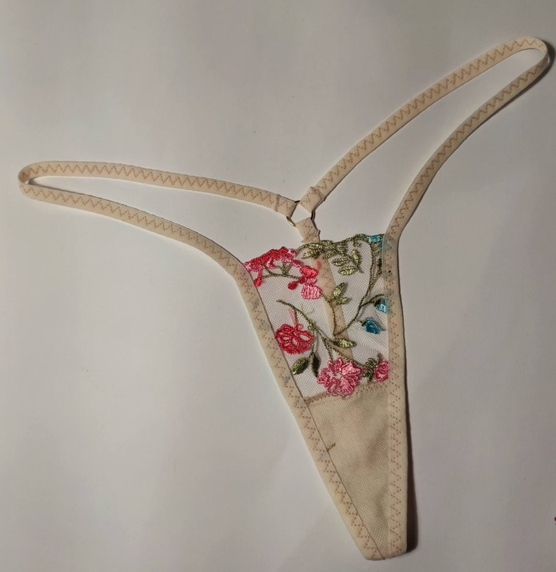 Extreme Micro Thong Floral Lace Cute String Mini Panties Lingerie - Etsy