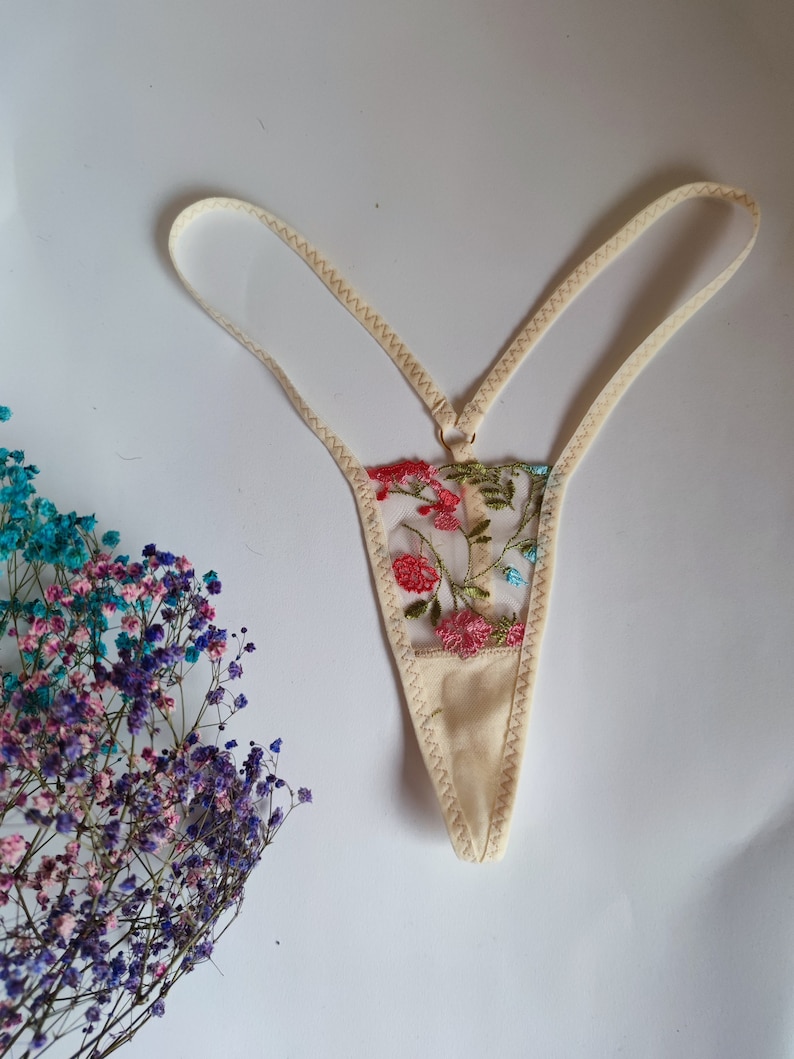Extreme Micro Thong Floral Lace Cute String Mini Panties Lingerie - Etsy