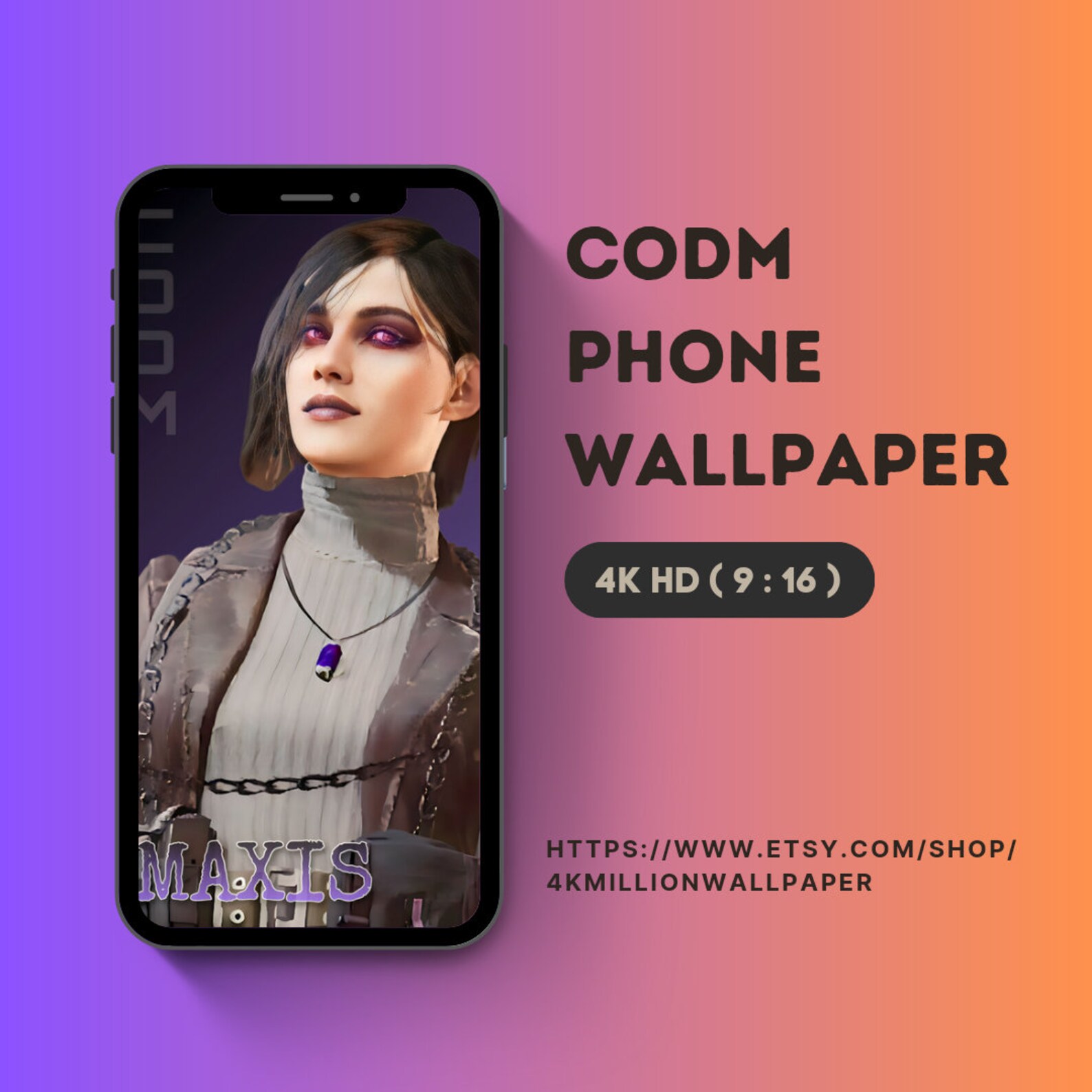 CODM Maxis noir 4K HD Wallpaper Android Wallpaper iPhone Wallpaper Lock ...