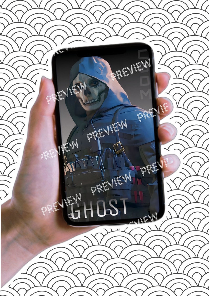 CODM Ghost azrael 4K HD Wallpaper Android Wallpaper - Etsy